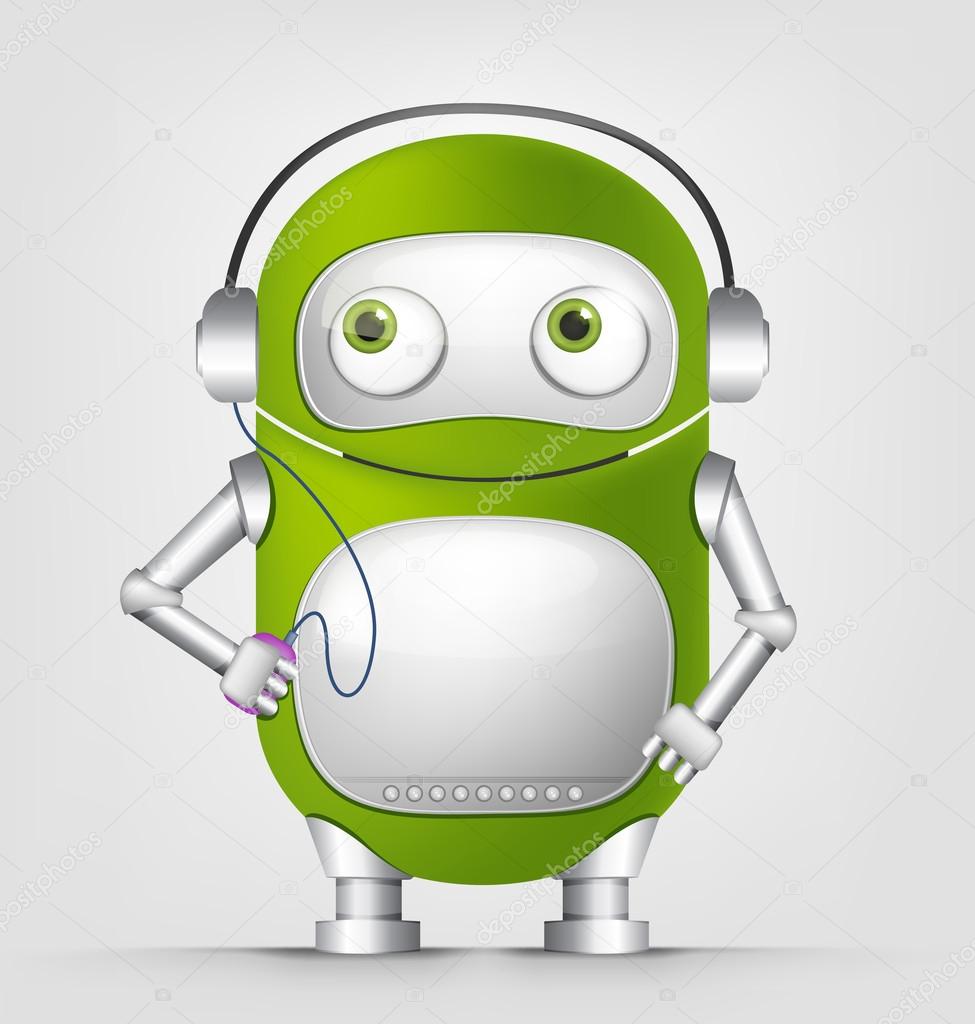 Green robot character Stock Illustration by ©VisualGeneration #124211210