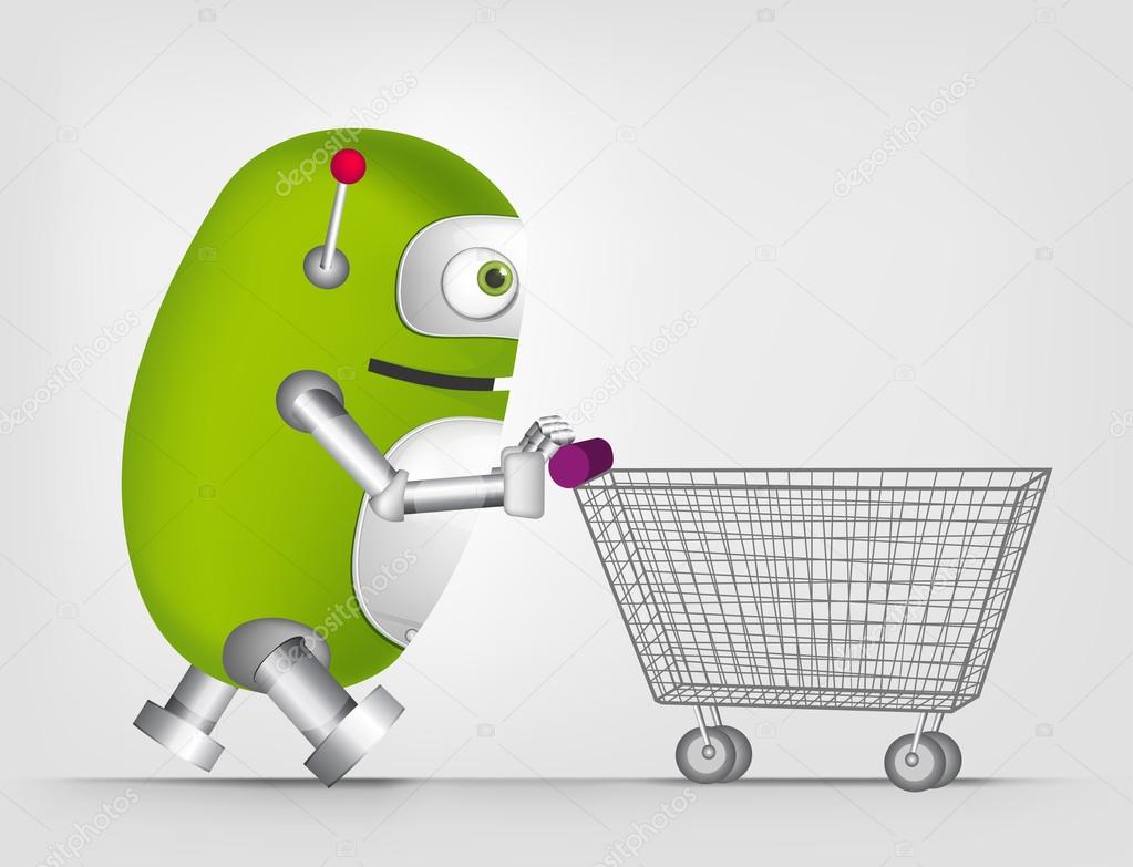 Green robot character Stock Illustration by ©VisualGeneration #124211376