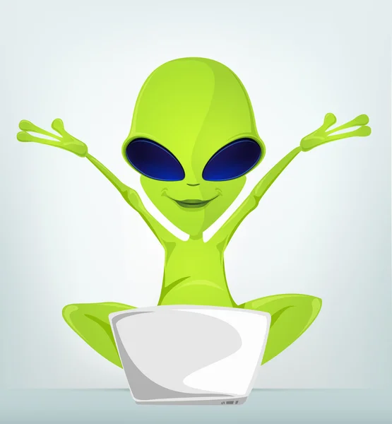 Funny Alien Cartoon Illustration Stock Photo by ©VisualGeneration 124231368