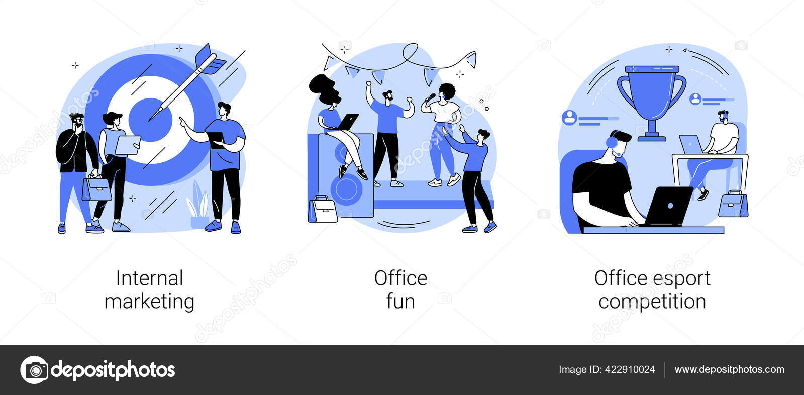 Employee engagement abstract concept vector illustrations. Stock Vector ...