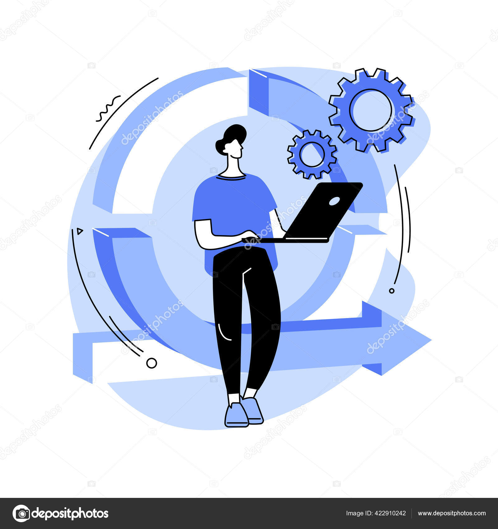 Agile project management abstract concept vector illustration. Stock ...