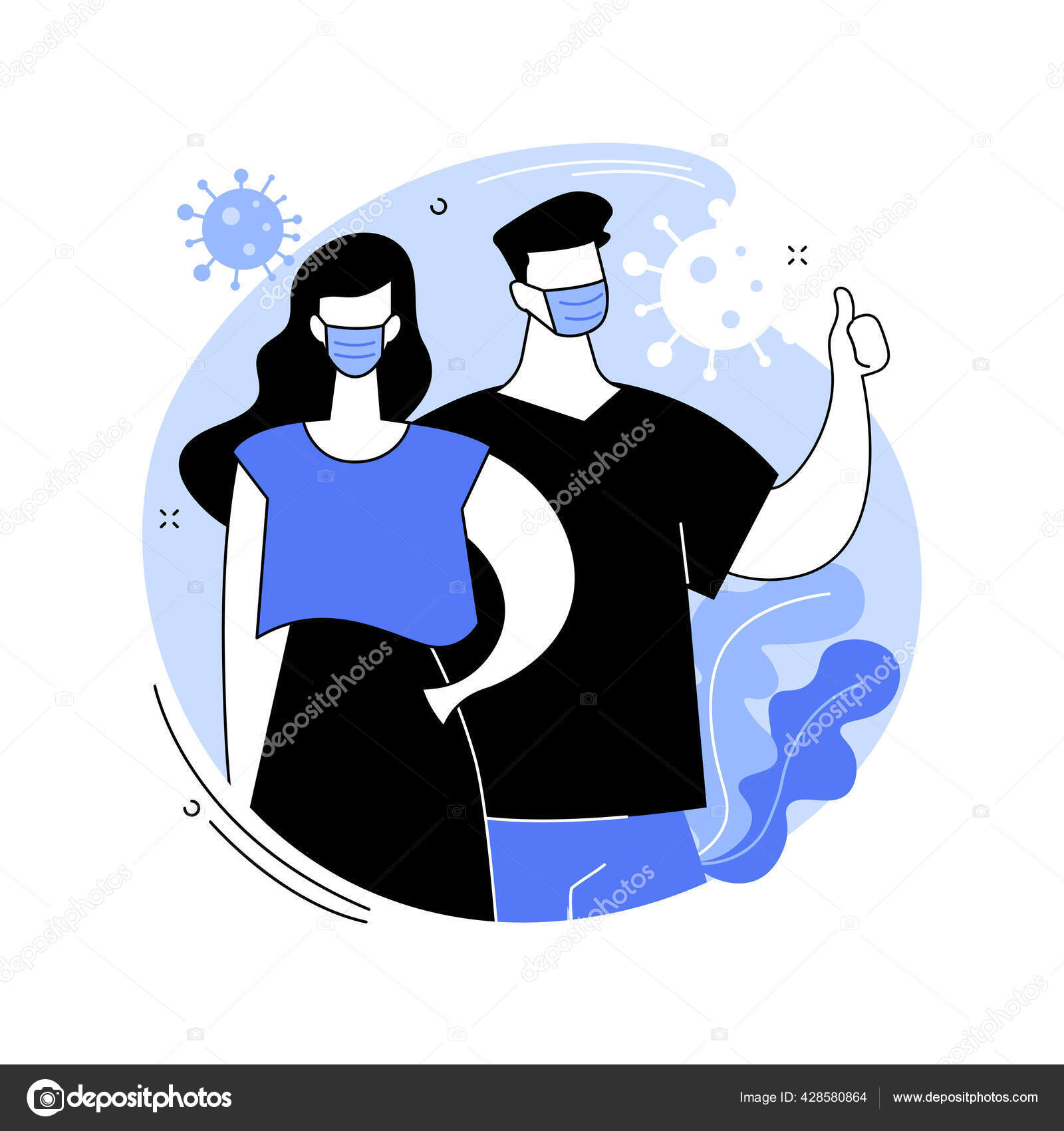 Wear a mask abstract concept vector illustration. Stock Vector by ...