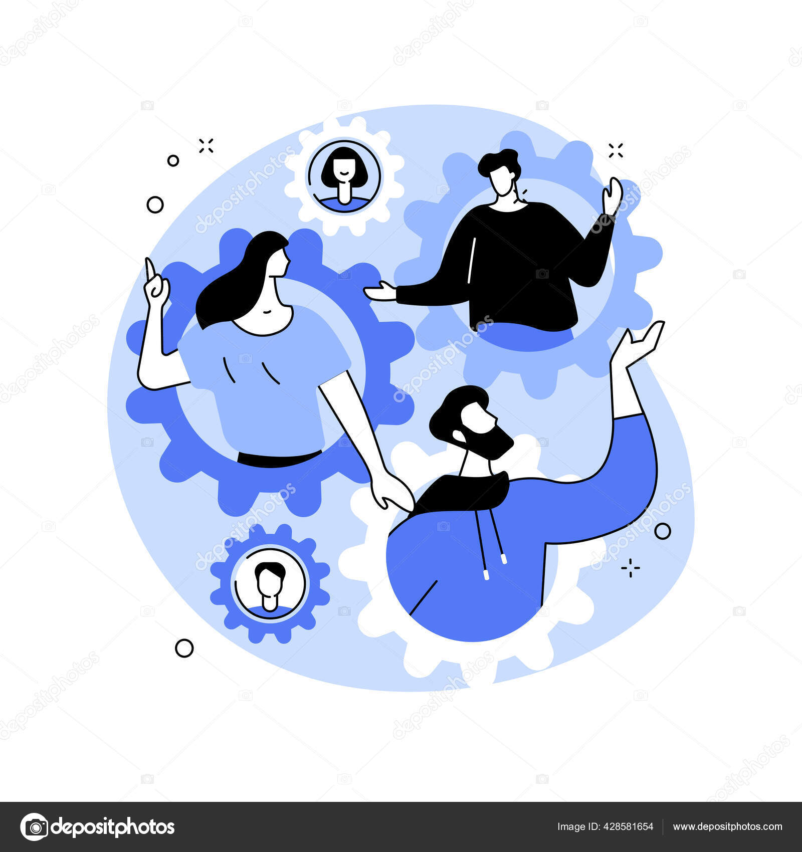 Papel social concepto abstracto vector ilustración. Vector de stock por ...