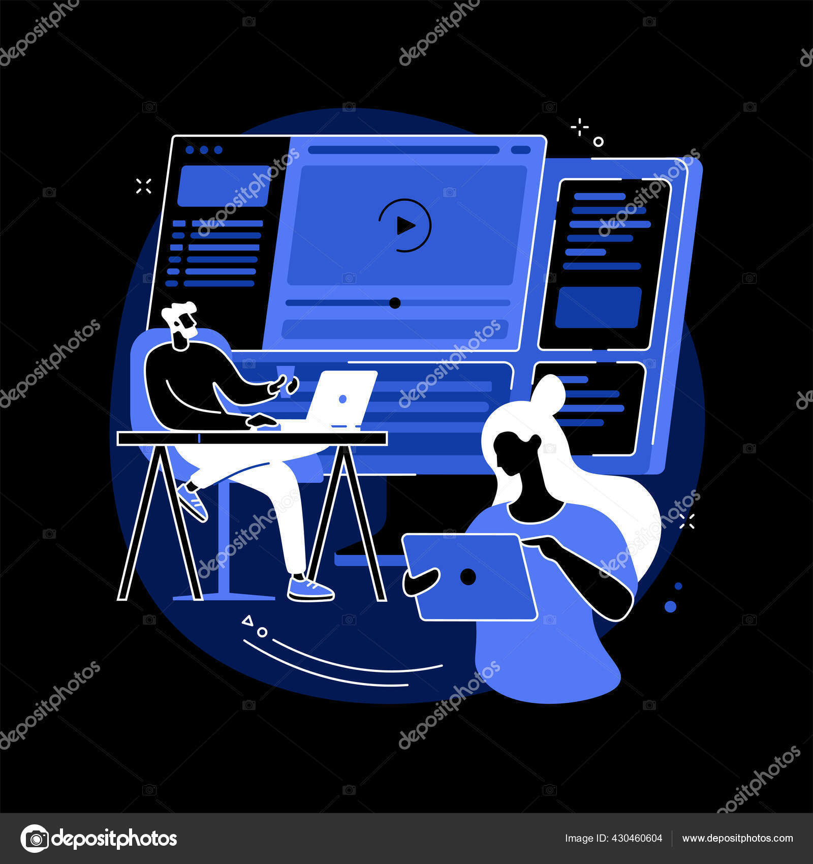Computer User Illustration