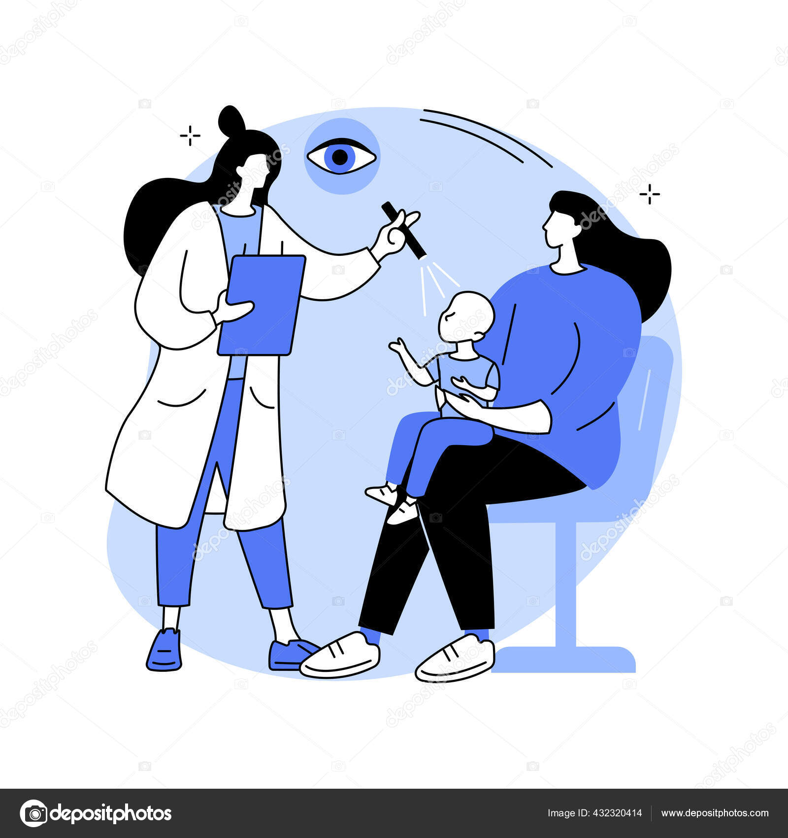 Vision screening abstract concept vector illustration. Stock Vector ...