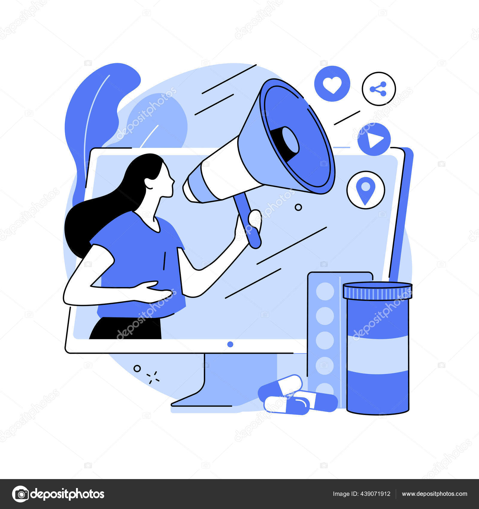 Pharmaceutical marketing abstract concept vector illustration. Stock ...