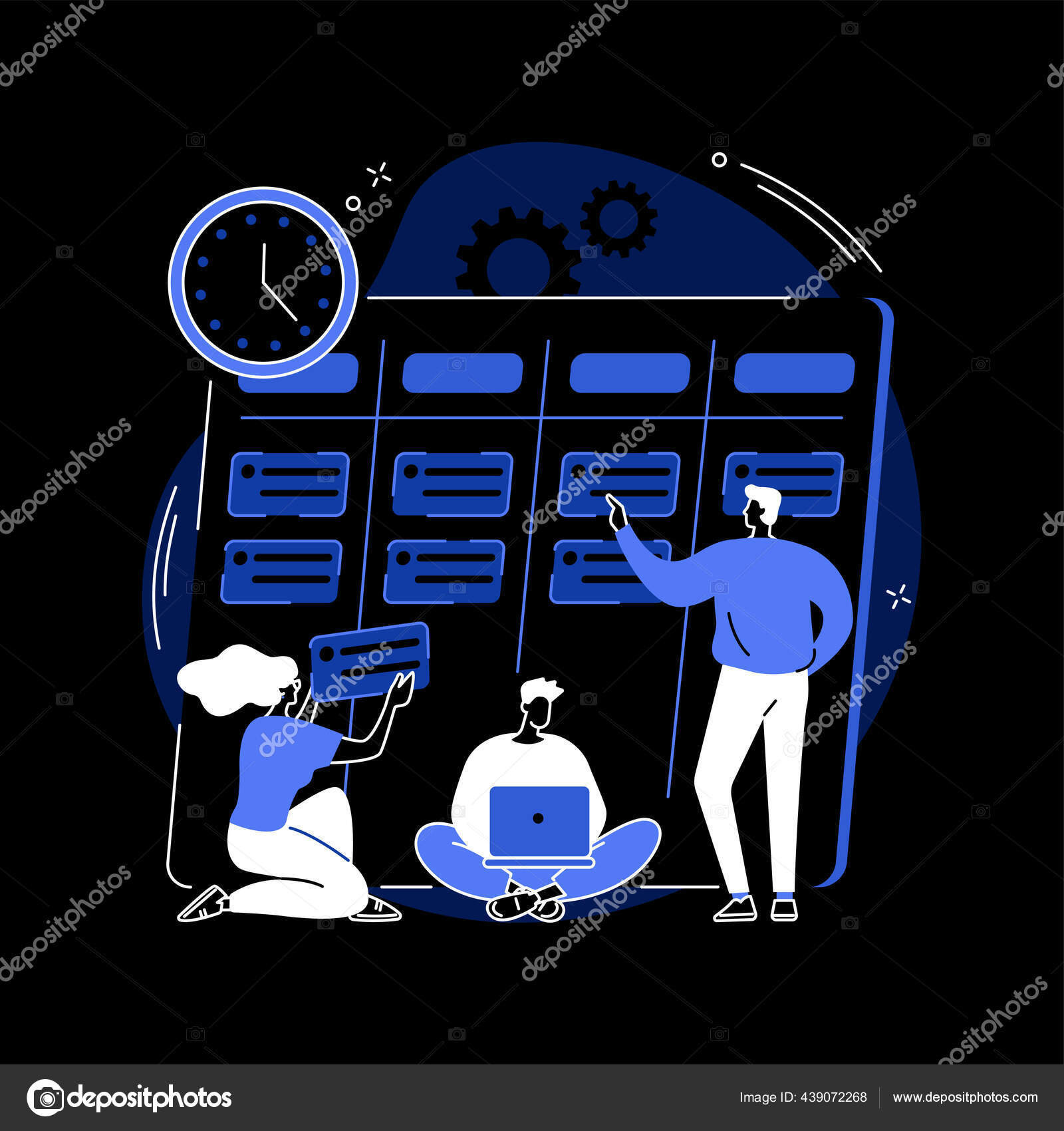 Gestión de tareas abstracto concepto vector ilustración. Vector de ...