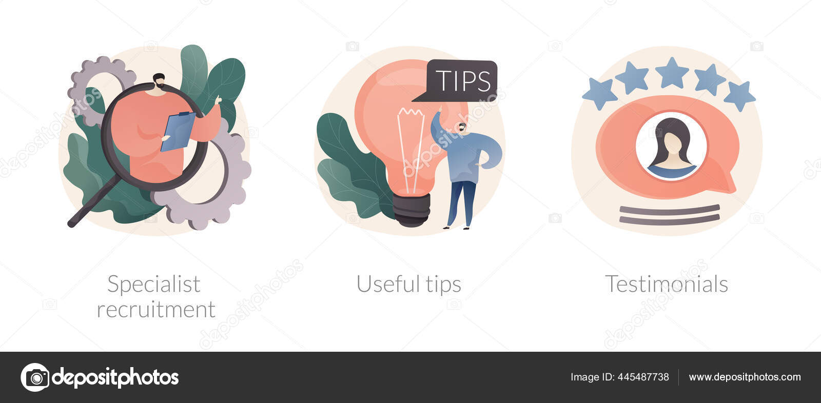 Human resources company abstract concept vector illustrations. Stock ...