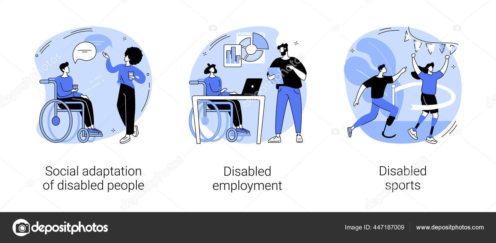 Ambiente social inclusivo conceito abstrato vetor ilustrações. vetor(es ...