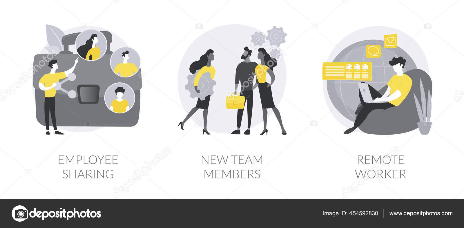 Teamwork abstract concept vector illustrations. Stock Vector by ...