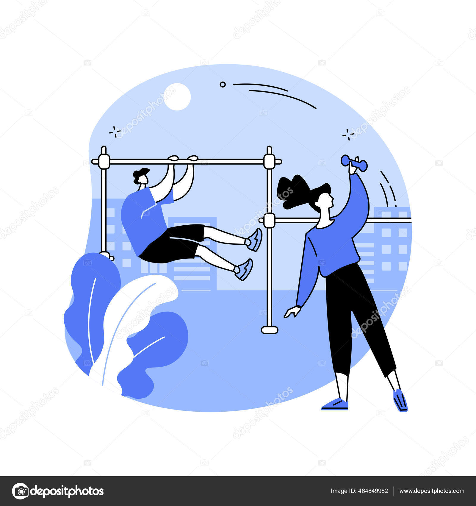 Outdoor Workout Abstract Concept Vector Illustration Cardio Workout ...