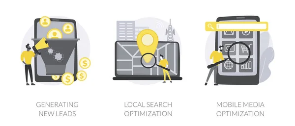 Enterprise Software Abstract Concept Vector Illustration Set Back End ...