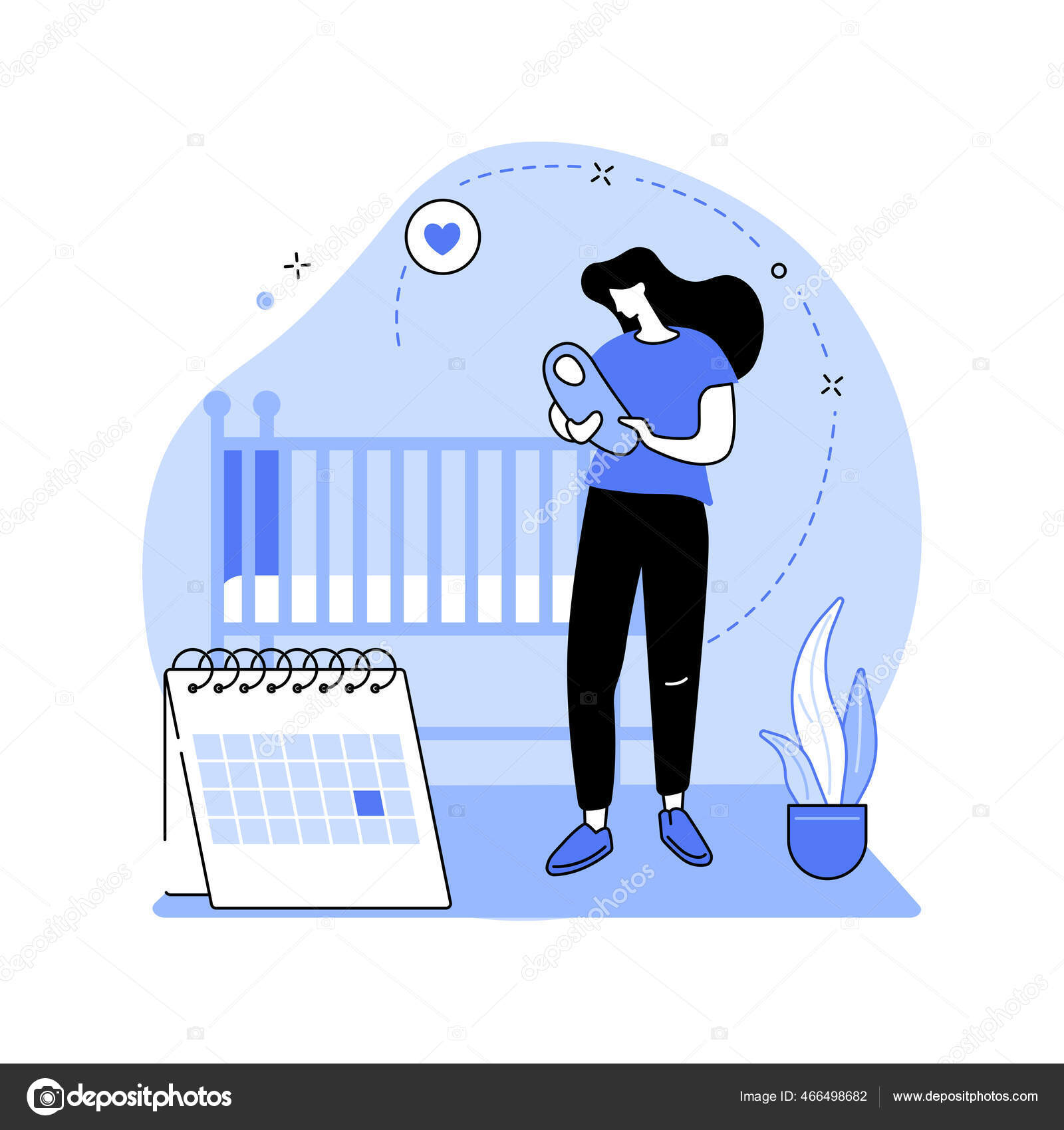 Maternity leave abstract concept vector illustration. Stock Vector ...