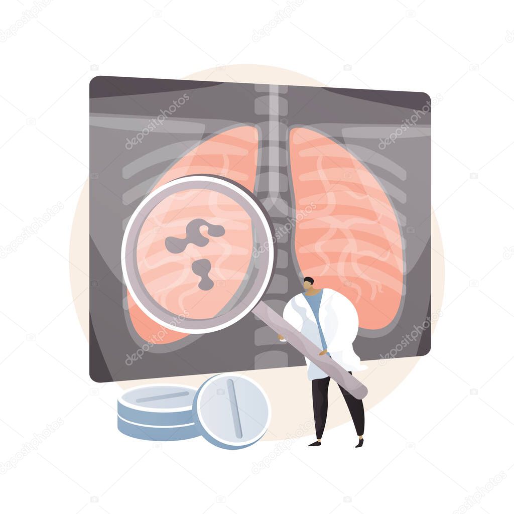 Infecciones respiratorias inferiores concepto abstracto vector ilustraci n. Enfermedades ...