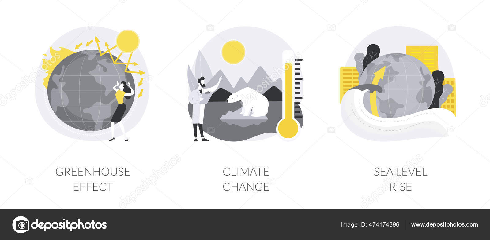 Global warming abstract concept vector illustrations. Stock Vector by ...