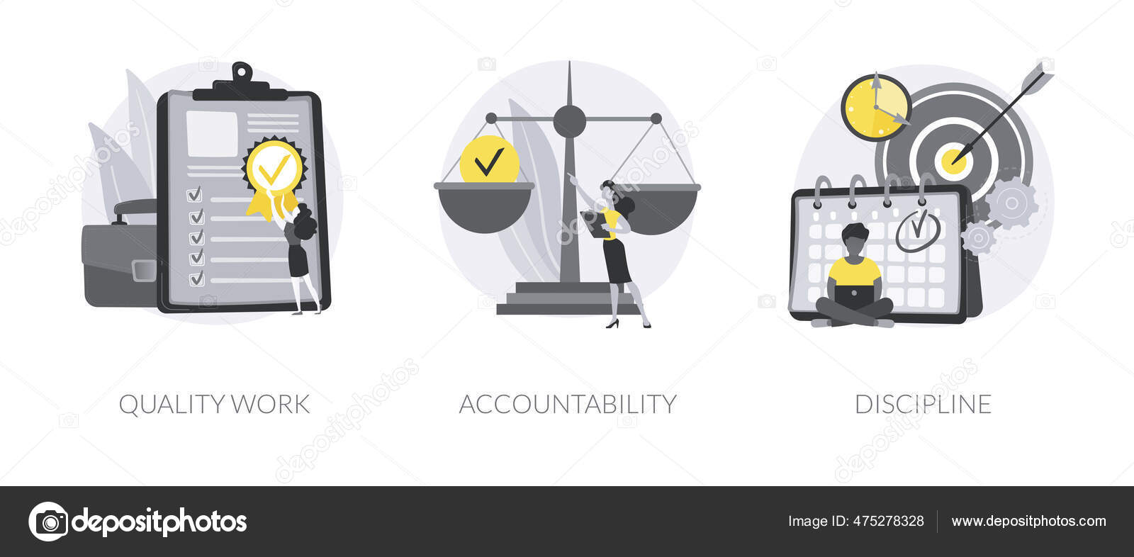Employee performance abstract concept vector illustrations. Stock ...