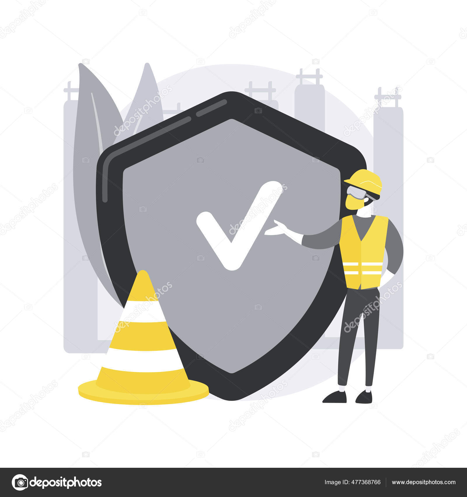 Workplace safety abstract concept vector illustration. Stock Vector by ...