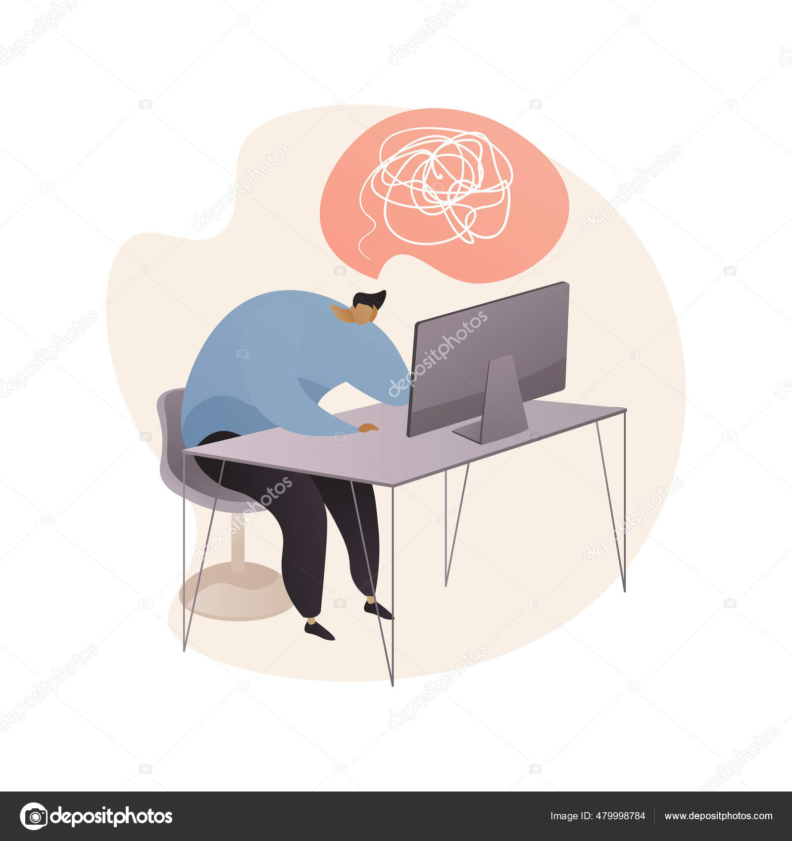 Frustration abstract concept vector illustration. Stock Vector by ...