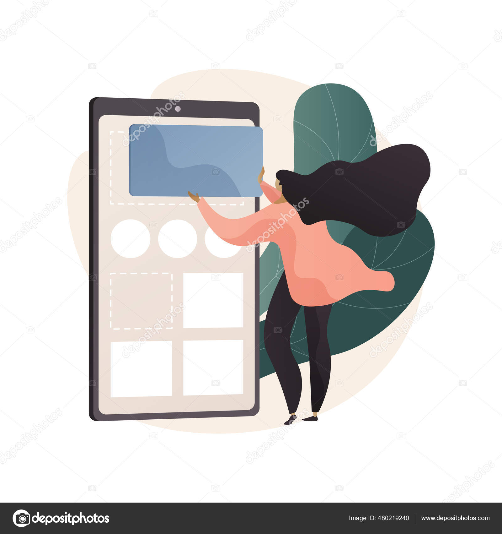 Web application design abstract concept vector illustration. Stock ...
