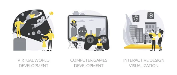 Enterprise Software Abstract Concept Vector Illustration Set Back End Development Stock Vector ...