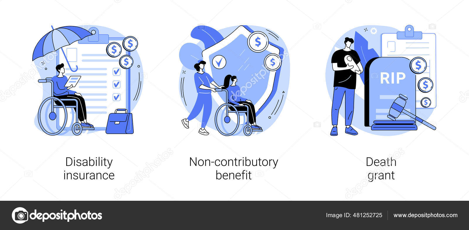 State allowance abstract concept vector illustrations. Stock Vector by ...
