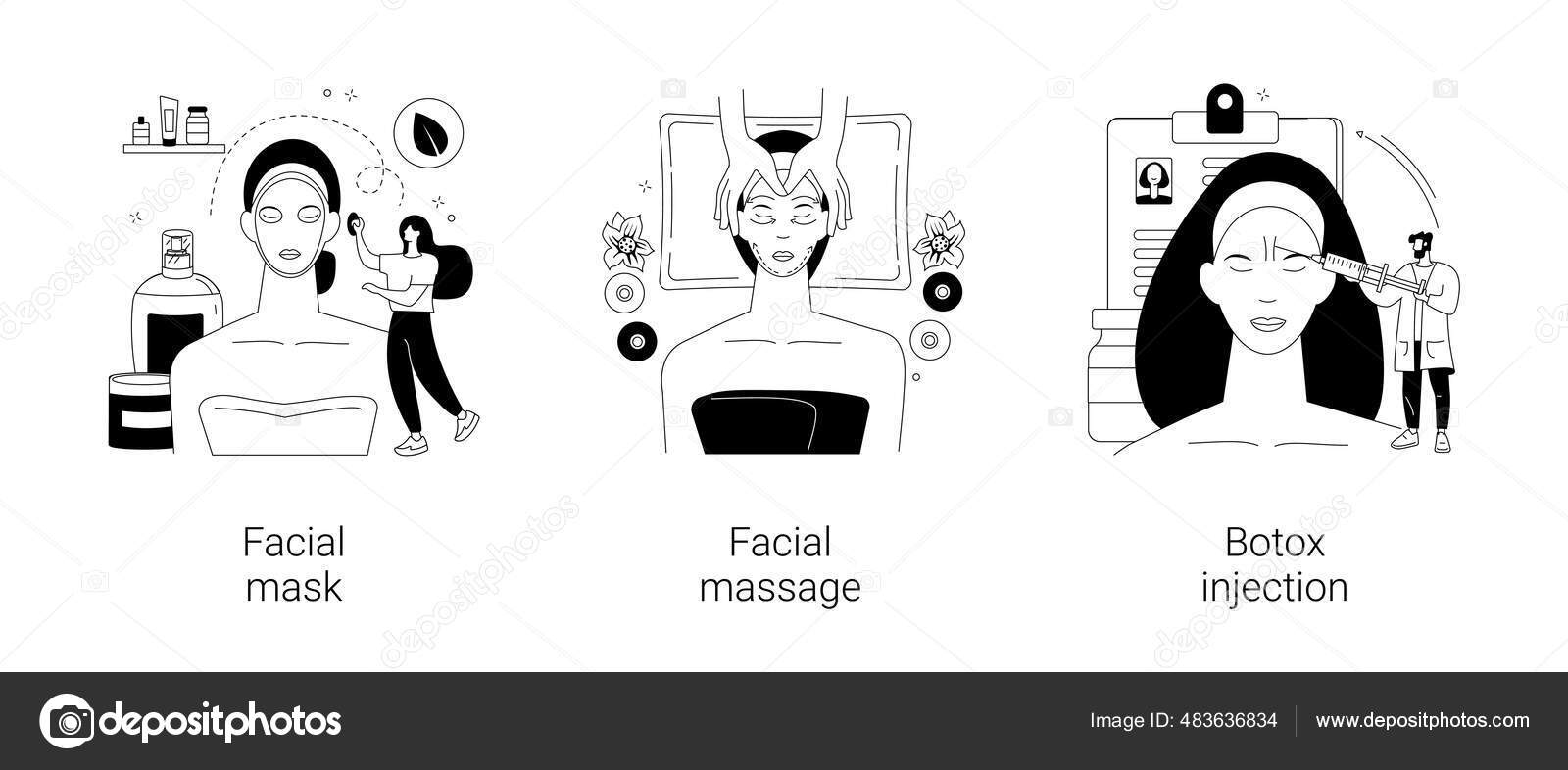 Professional skincare abstract concept vector illustrations. Stock ...