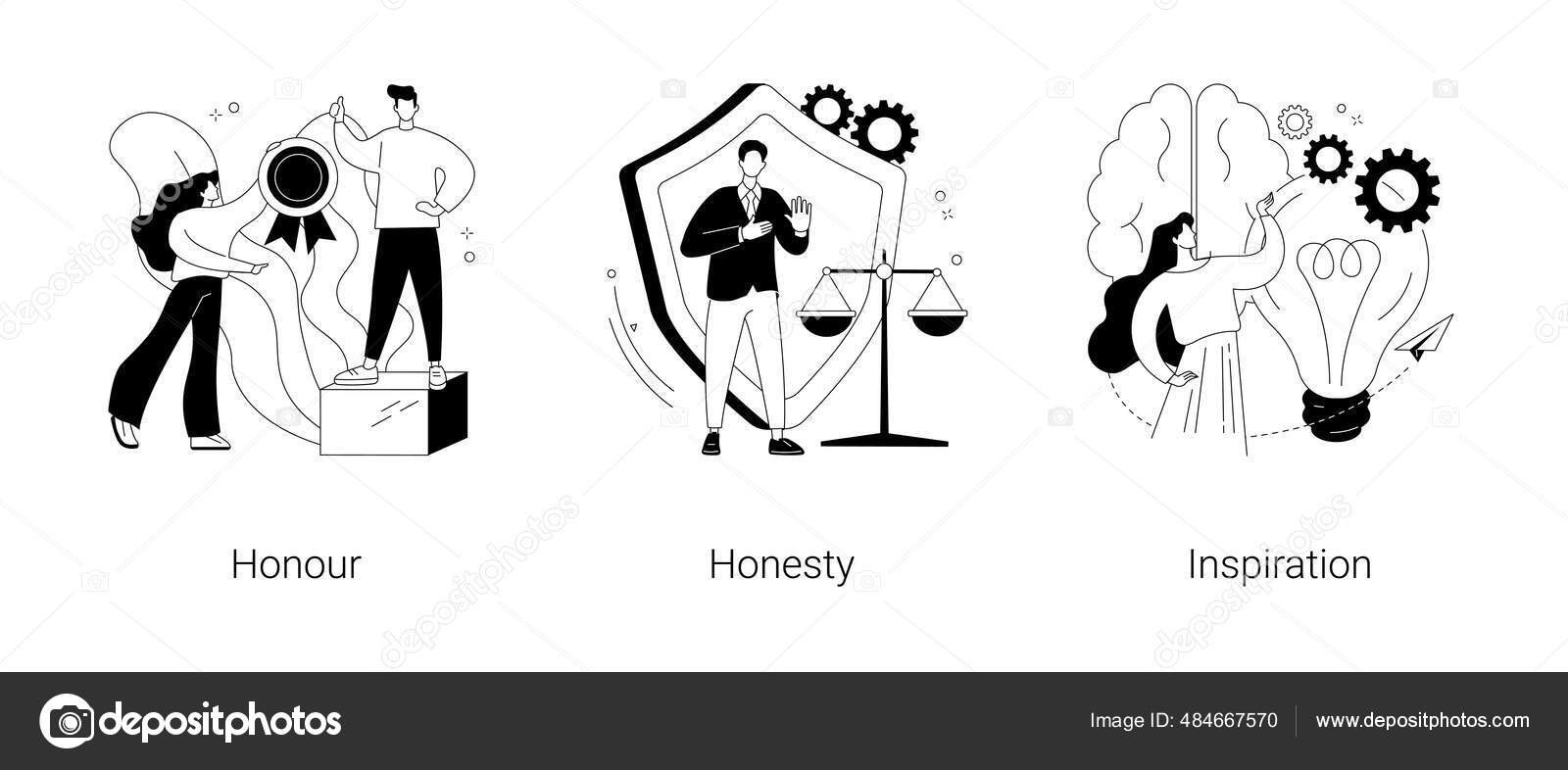 Moral principles abstract concept vector illustrations. Stock Vector ...