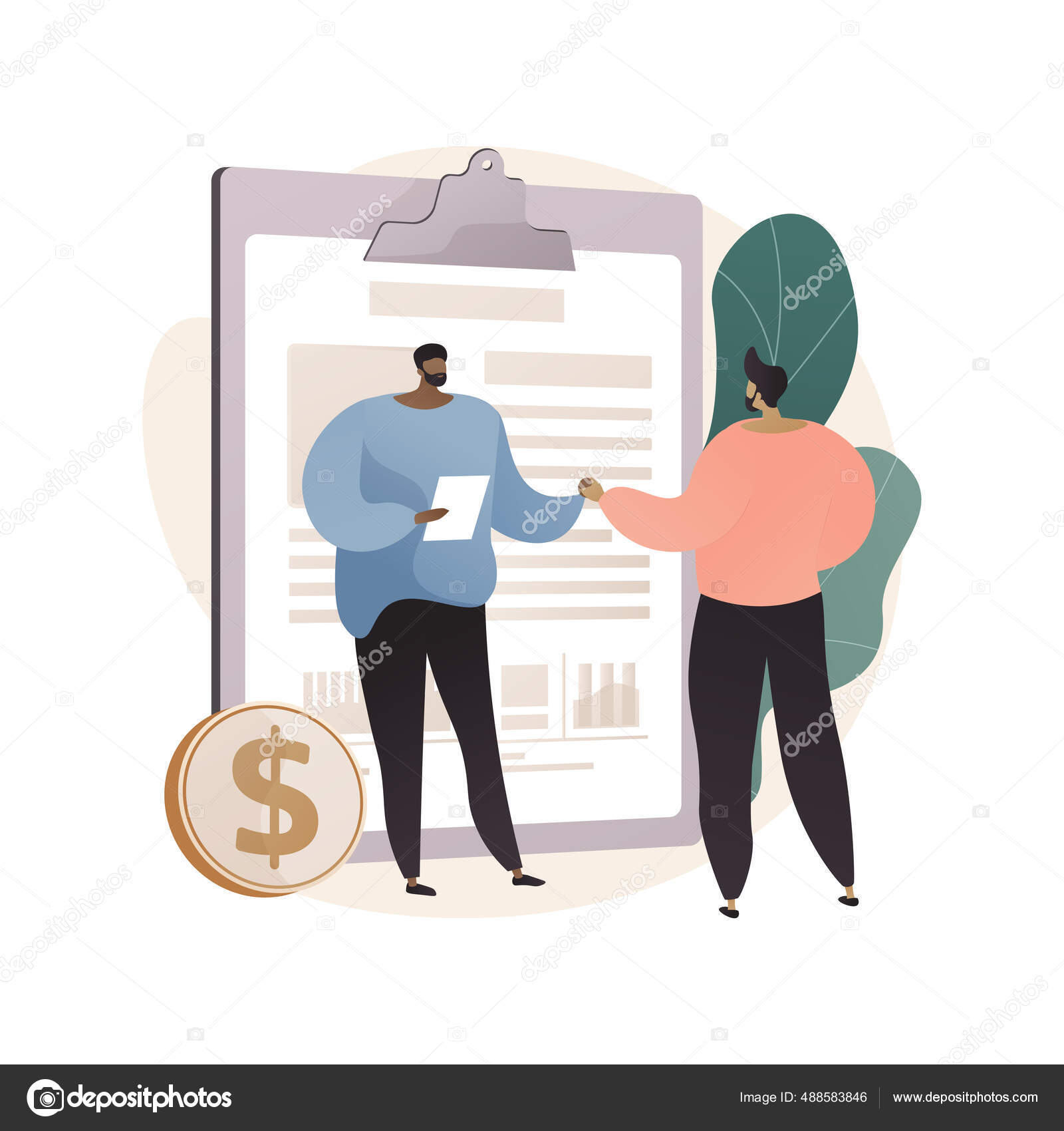 Promissory note abstract concept vector illustration. Stock Vector by ...