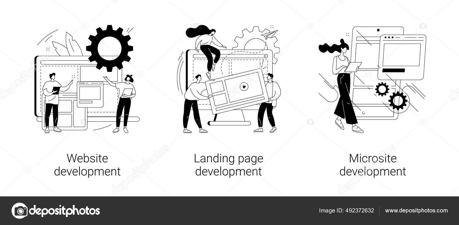 Webpage programming abstract concept vector illustrations. Stock Vector ... Webpage programming abstract concept vector illustrations. Stock Vector ...