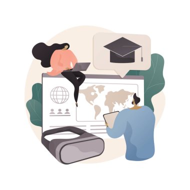 Interactive Learning Abstract Concept Vector Illustration Mobile ...