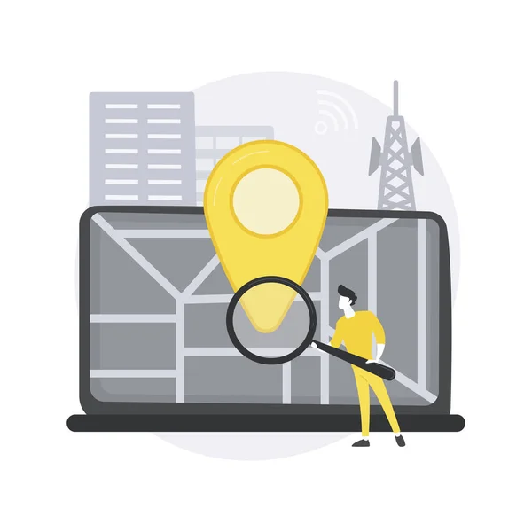 Smart delivery tracking abstract concept vector illustration. Stock ...