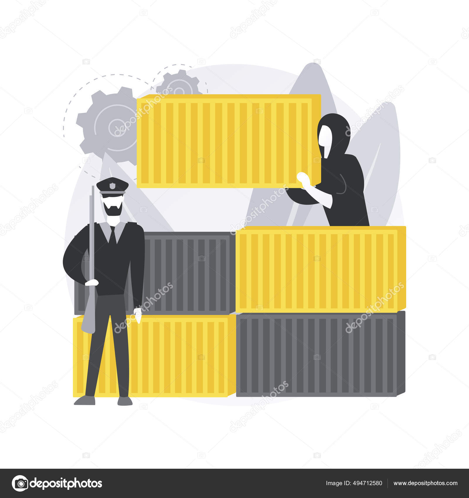 Contrabando concepto abstracto vector ilustración. Vector de stock por ...