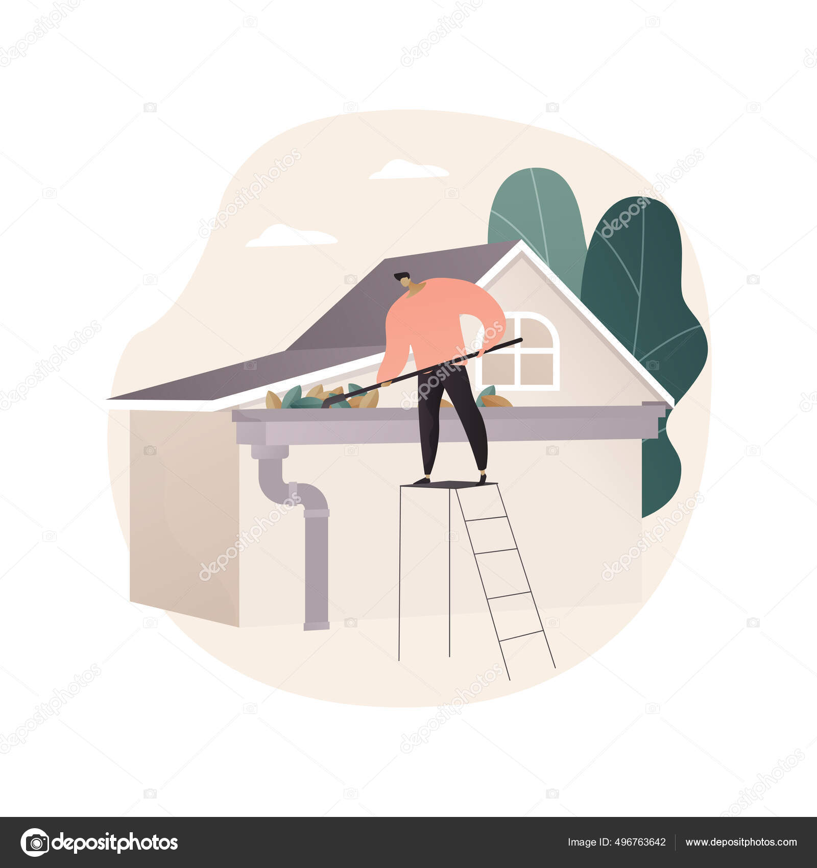 Apartment House Clipart Gutters