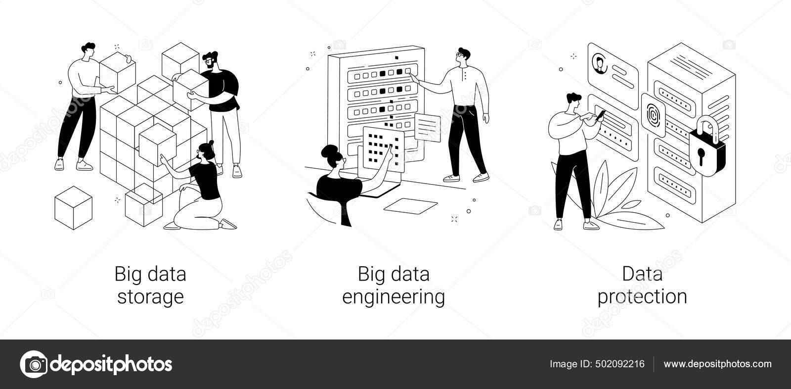 Database Security Abstract Concept Vector Illustrations Stock Vector
