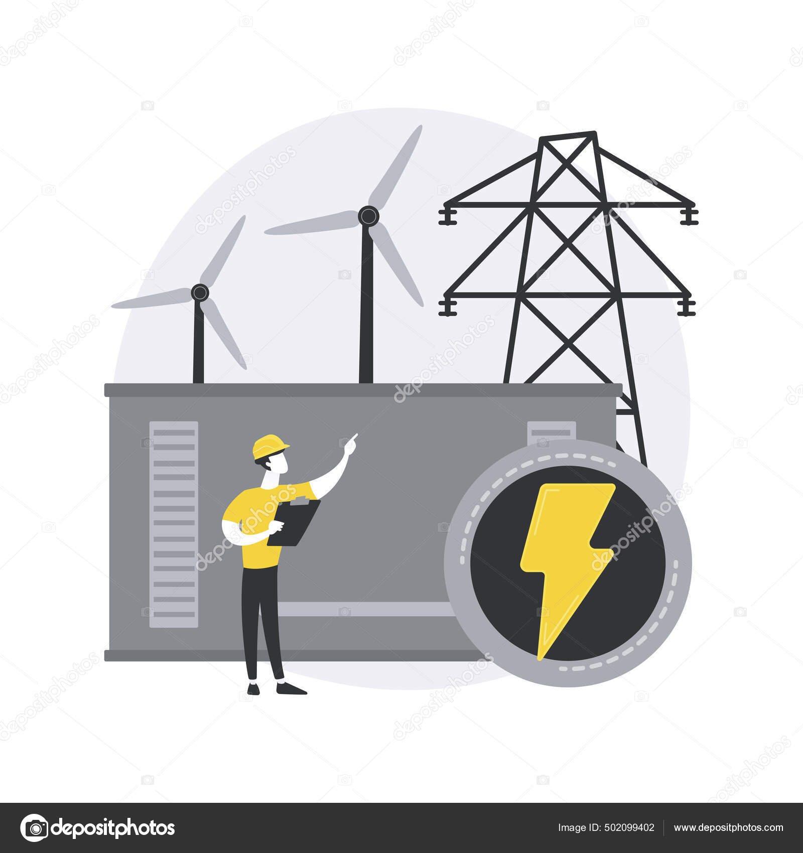 Energy storage abstract concept vector illustration. Stock Vector Image ...