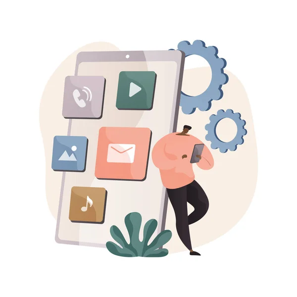 Mobile application development concept vector illustration Stock Vector ...