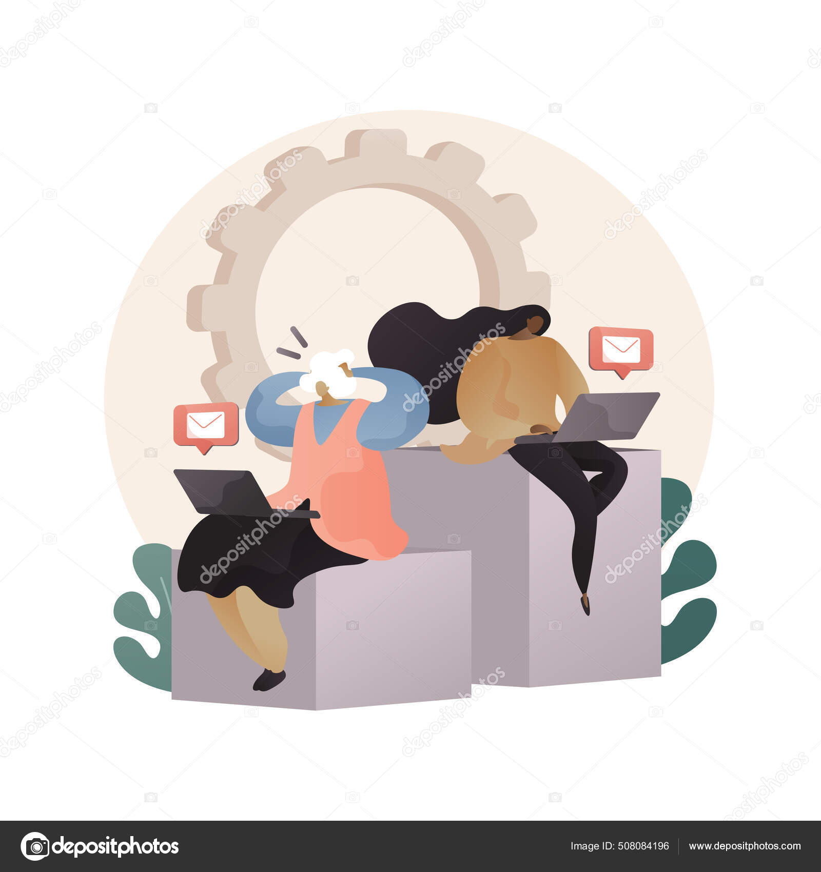 Brecha tecnológica concepto abstracto vector ilustración. Vector de ...