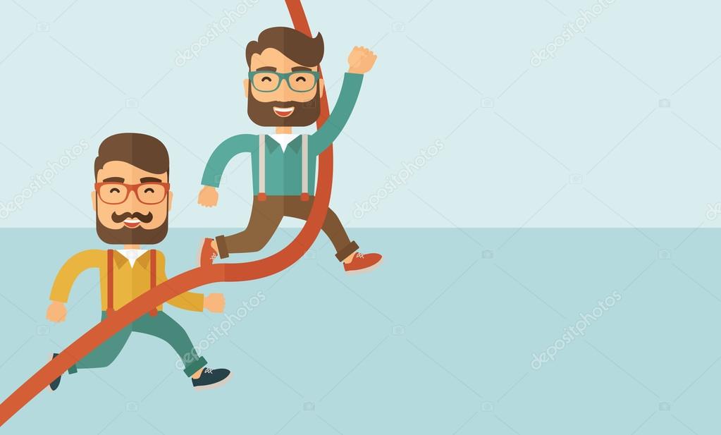 Two men running Stock Vector Image by ©VisualGeneration #69873019