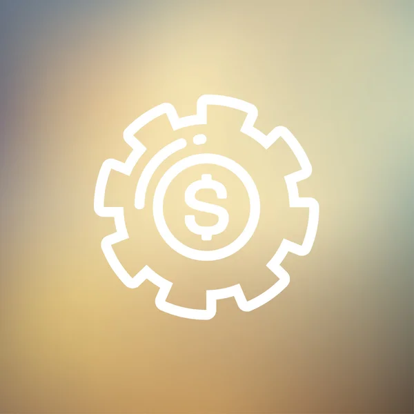 Gear with dollar sign line icon. Stock Vector by ©VisualGeneration 93942356