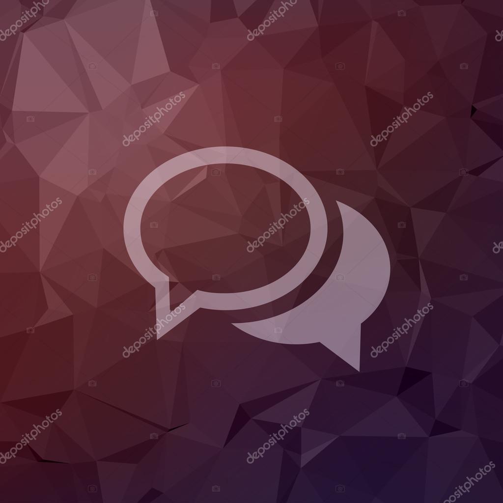 Two overlapping bubbles in flat style icon Stock Vector Image by ...