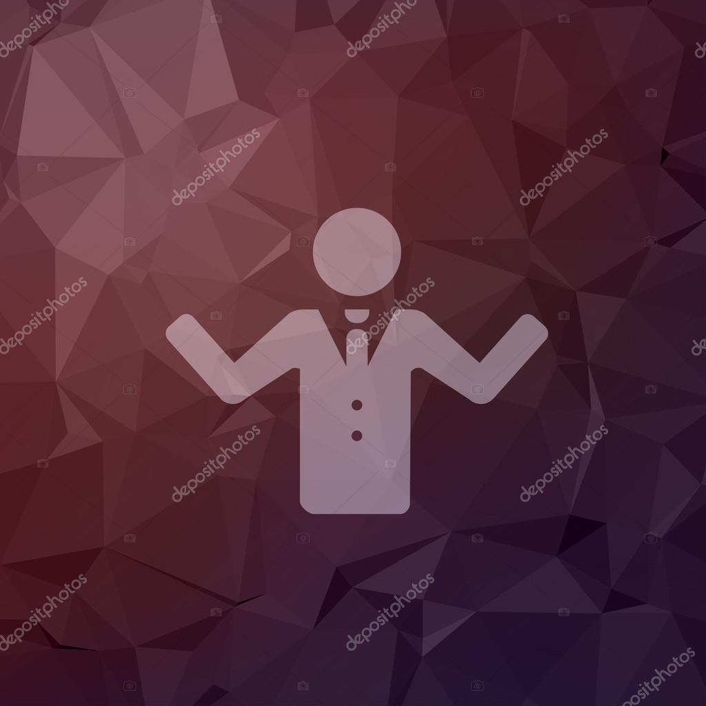Man raising hand in flat style icon Stock Vector Image by ...