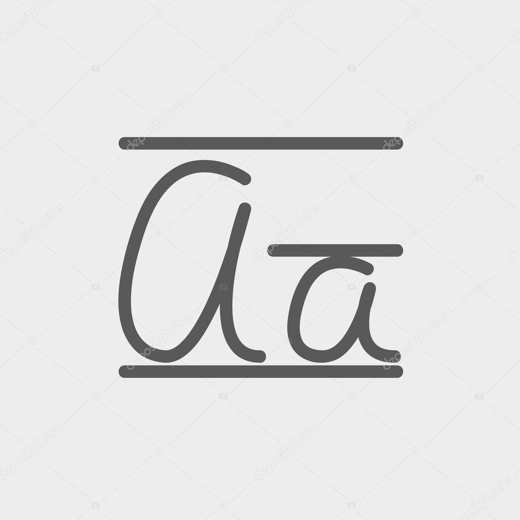 Cursive letter a thin line icon Stock Vector by ©VisualGeneration 72070659