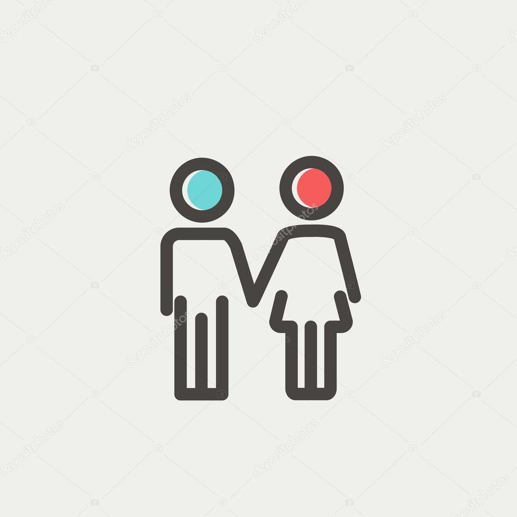 Little siblings thin line icon — Stock Vector © VisualGeneration #72522819