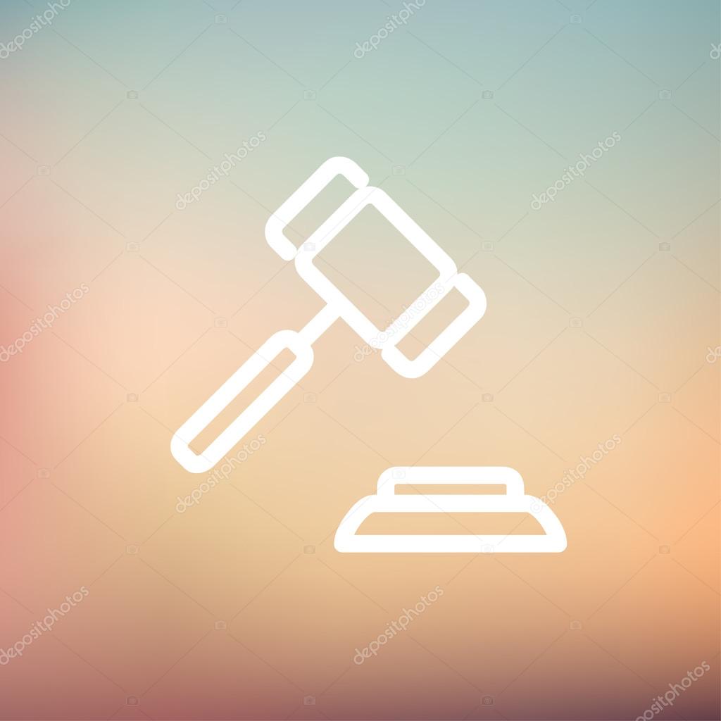 Gavel thin line icon Stock Vector Image by ©VisualGeneration #72867807