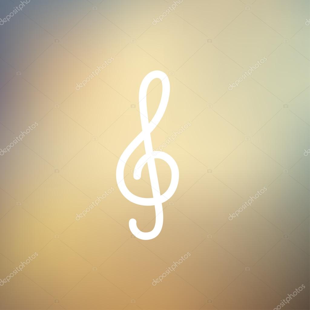 G-clef thin line icon Stock Vector Image by ©VisualGeneration #72908695