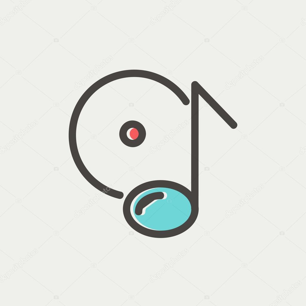 Nota con fon grafo grabar icono de l nea delgada 2024