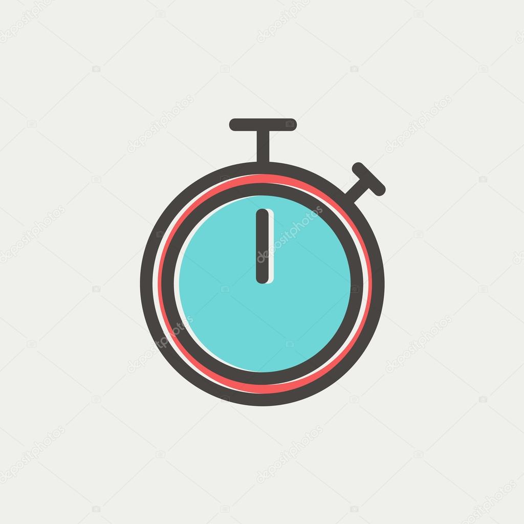 Stop watch thin line icon Stock Vector Image by ©VisualGeneration #73445471