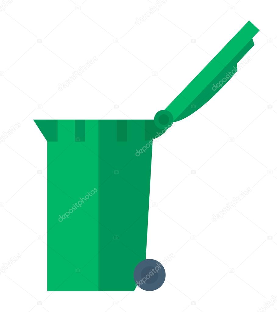 Green garbage bin Stock Vector Image by ©VisualGeneration #73473065