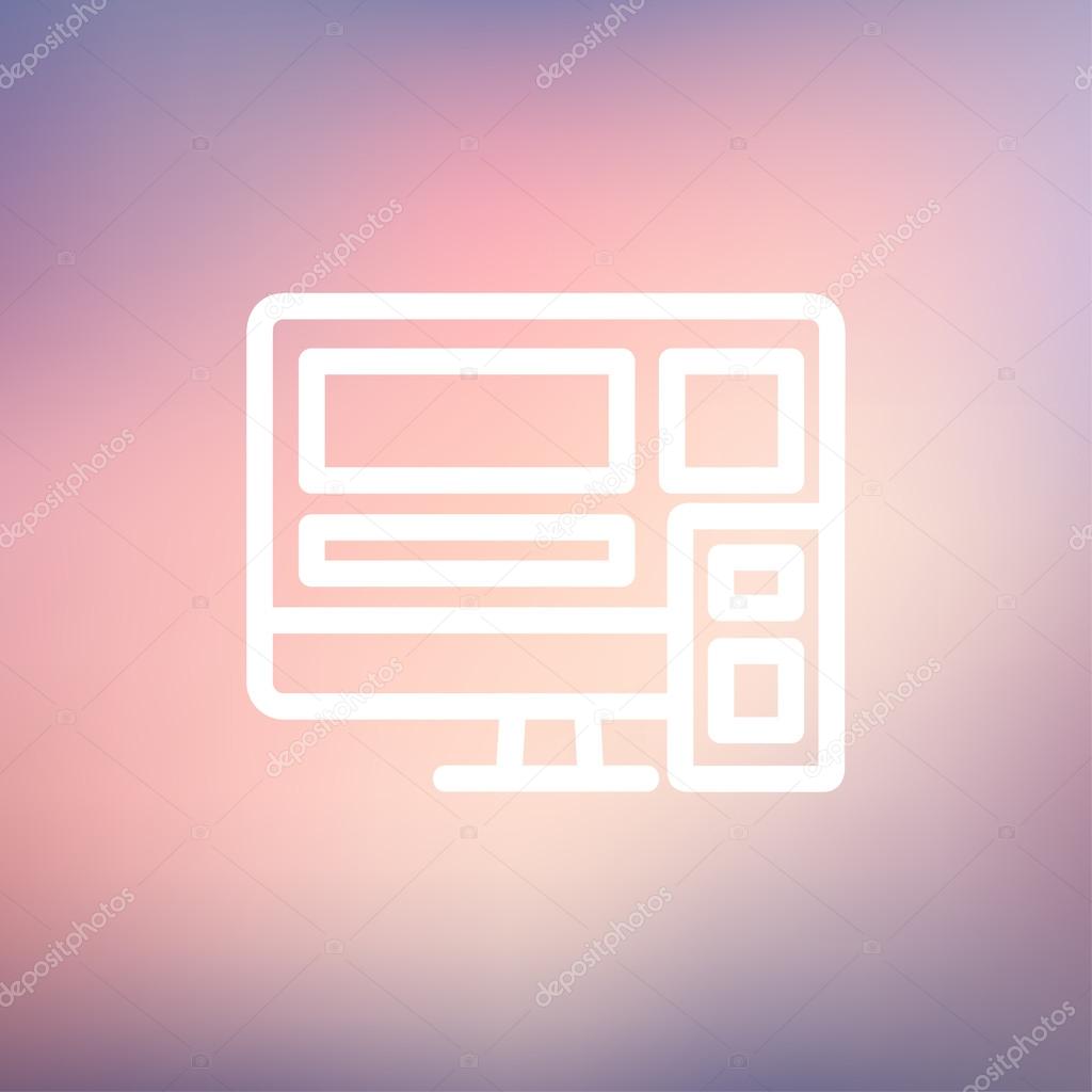 Responsive web design thin line icon Stock Vector by ©VisualGeneration 74568459