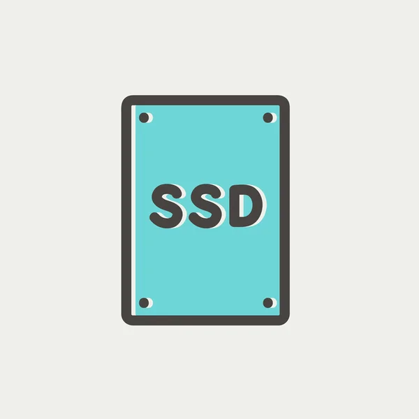 SSD Solid state drive thin line icon Stock Vector by ©VisualGeneration ...
